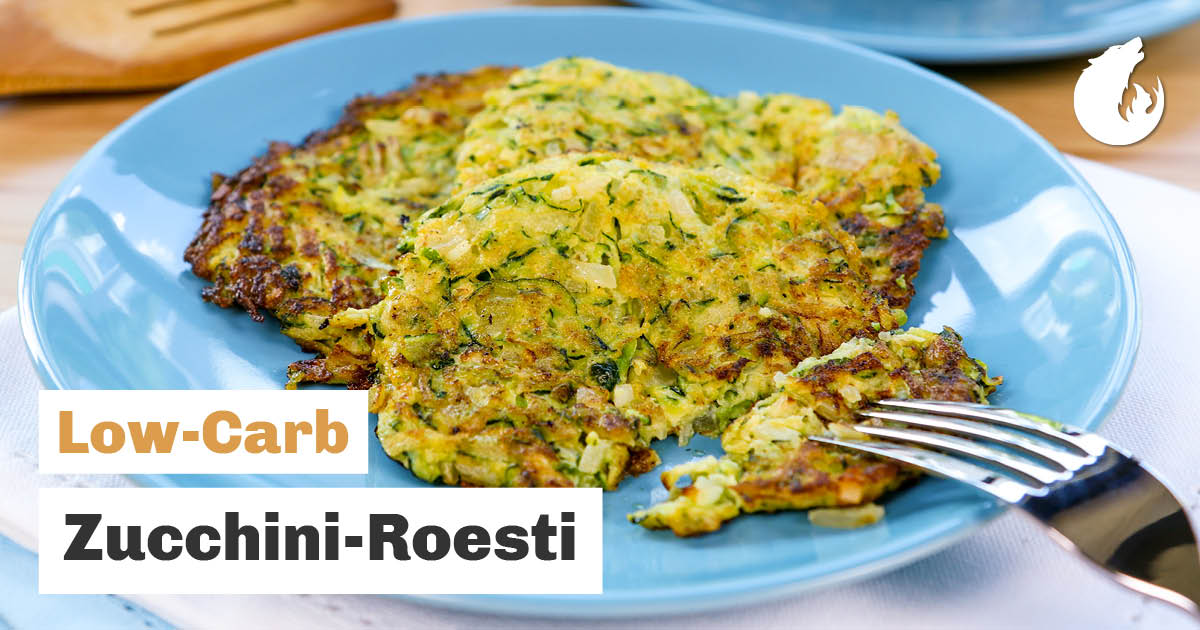 Zucchini Roesti Rezept 😍 Leckeres Low-Carb Rezept als Snack