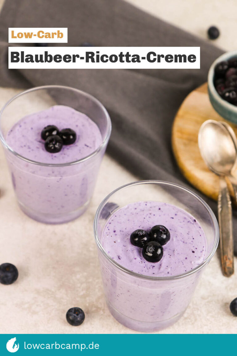 Blaubeer-Ricotta-Creme 🫐 Fruchtig & cremig, Low-Carb 💗